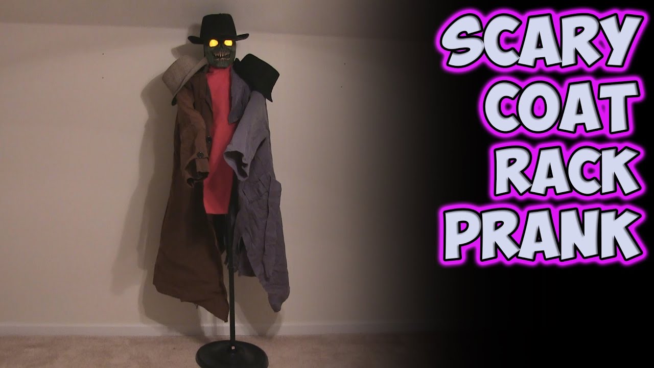 Scary Coat Rack Prank - YouTube