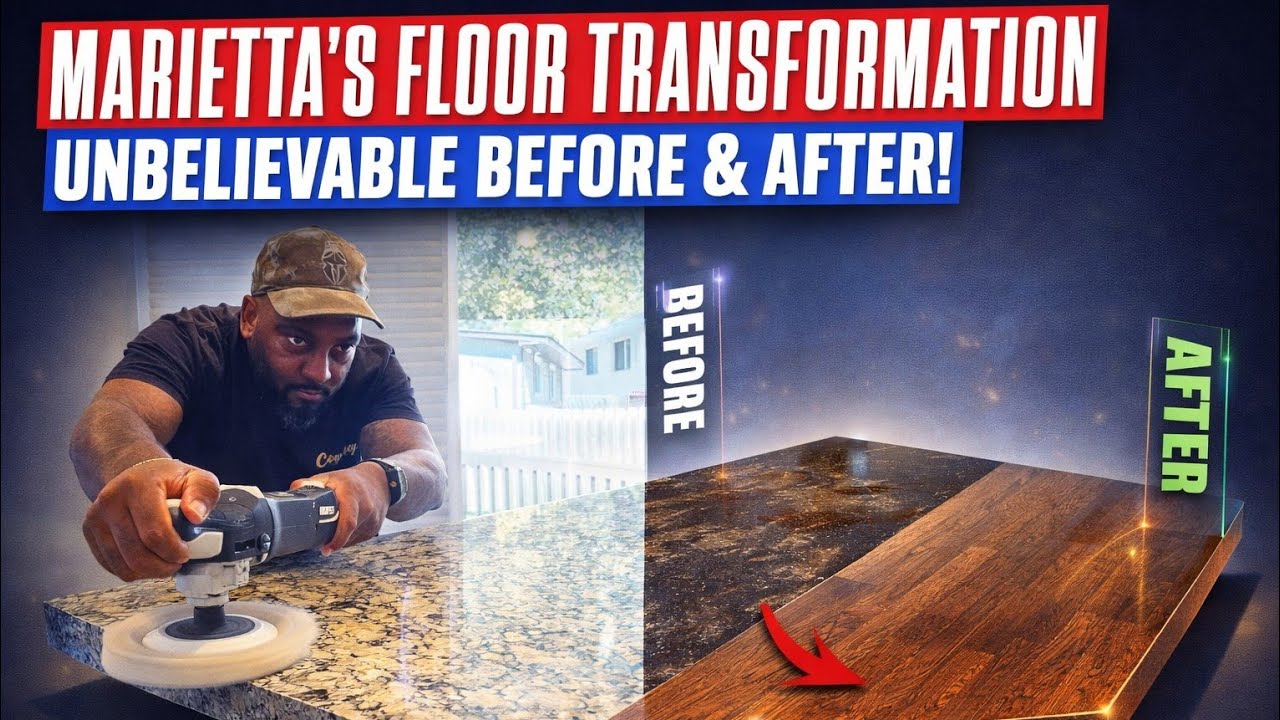 Screen & Recoat + Color Correction & Granite Restoration in Marietta ...