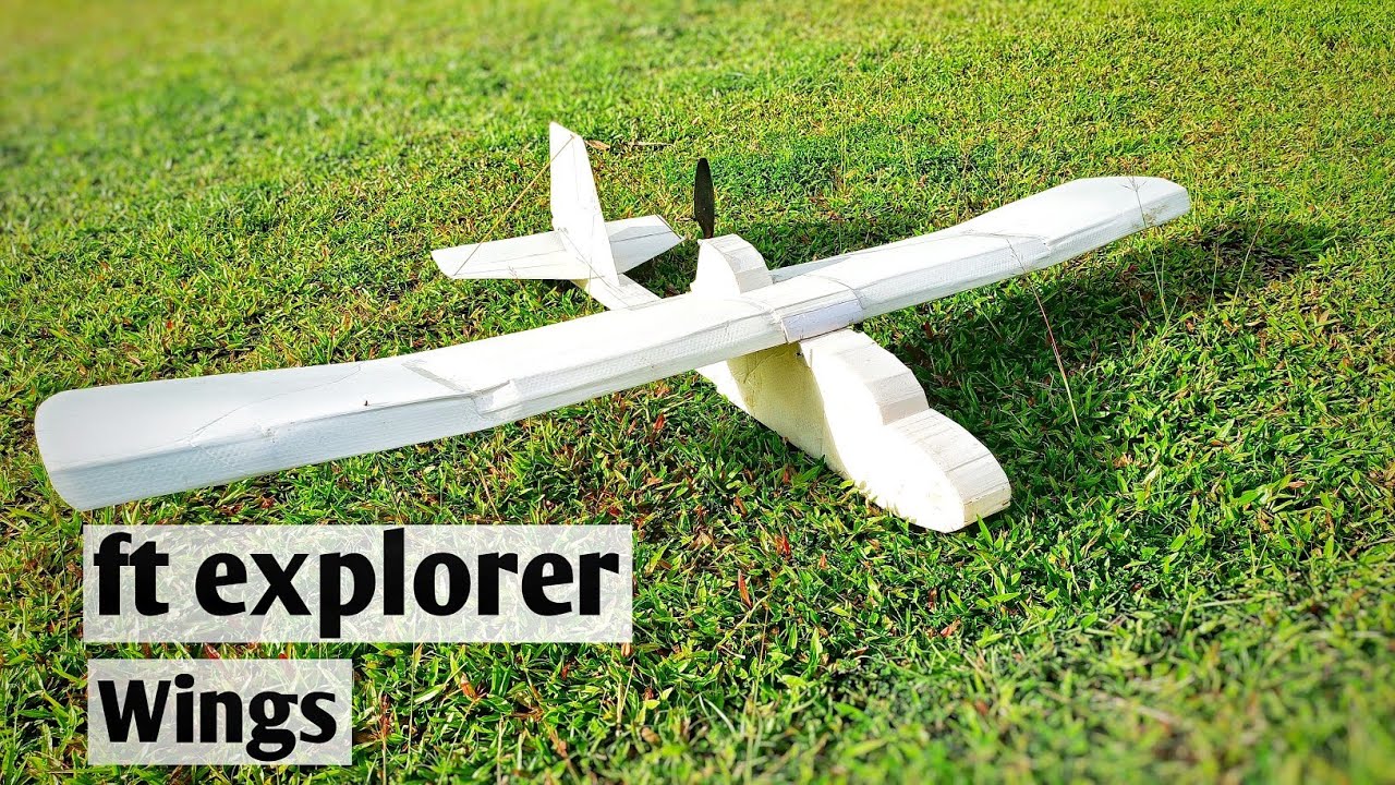 How to make ft explorer wings | rc plane wings - YouTube