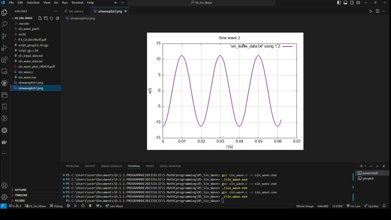 Coding a Sin Wave Plot: C Scripting with Gnuplot (part 2 ) - YouTube