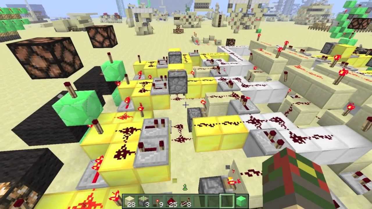 Thungon's Redstone Tutorials - Shift Register w/Skip feature - YouTube