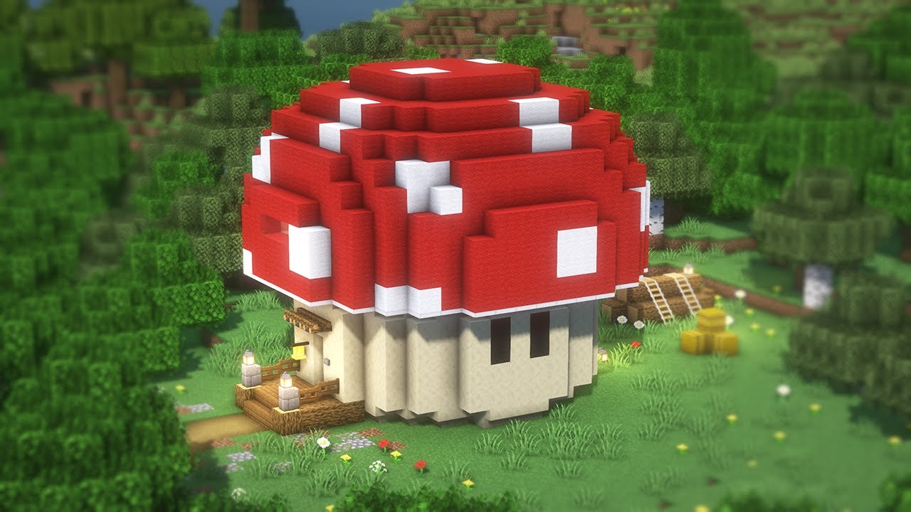 Minecraft: How To Build a Super Mario Mushroom Survival House Tutorial ...