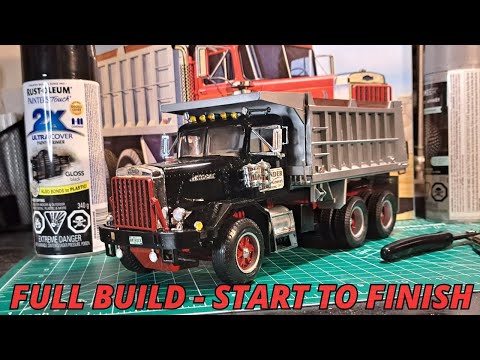 Building the Autocar DC-9964B Dump Truck: 1/25 Scale Model Kit by AMT