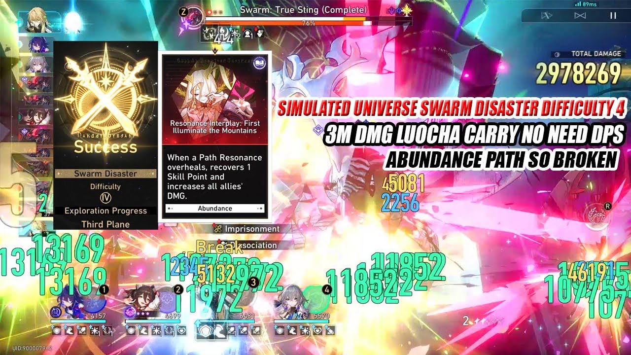 HSR Simulated Universe Swarm Disaster Difficulty 4 Ez with Abundance ...