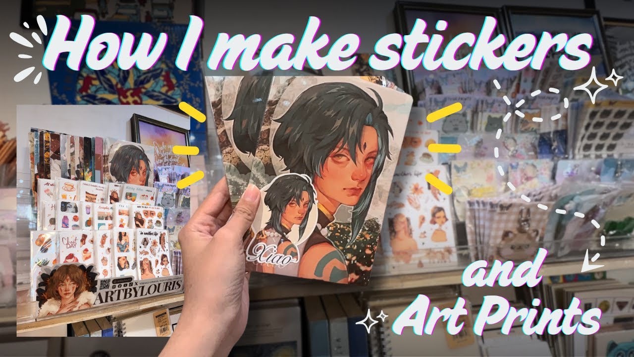 How I make stickers and art prints | Preparing for a new partner store ...