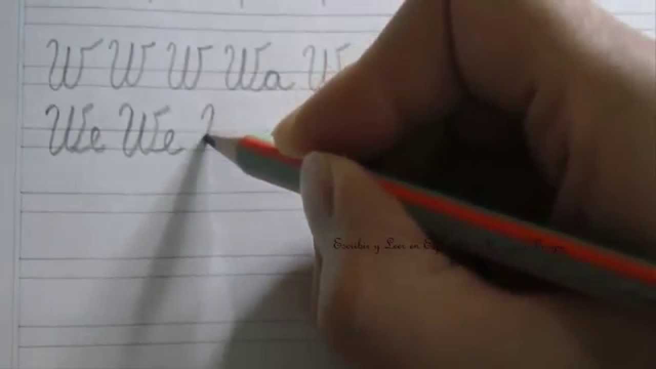 Caligrafía: Cómo escribir la letra w mayúscula con las vocales - YouTube