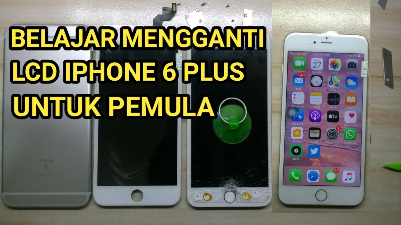 Cara Mengganti Lcd Iphone 6 Plus // replace iphone 6 plus lcd screen - YouTube