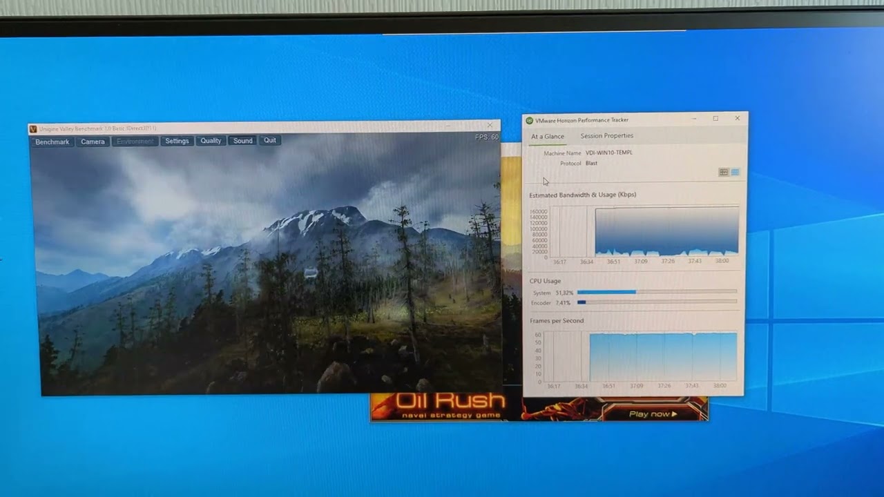 60fps VMware Horizon View Blast - Test Nvidia A40 - YouTube