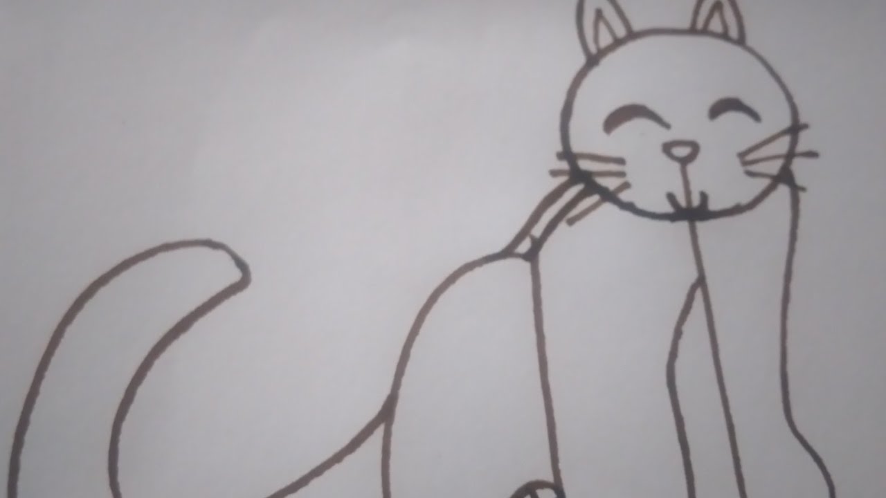 how to draw a cat with word cat#easy drawing step by step #kidsworld ...