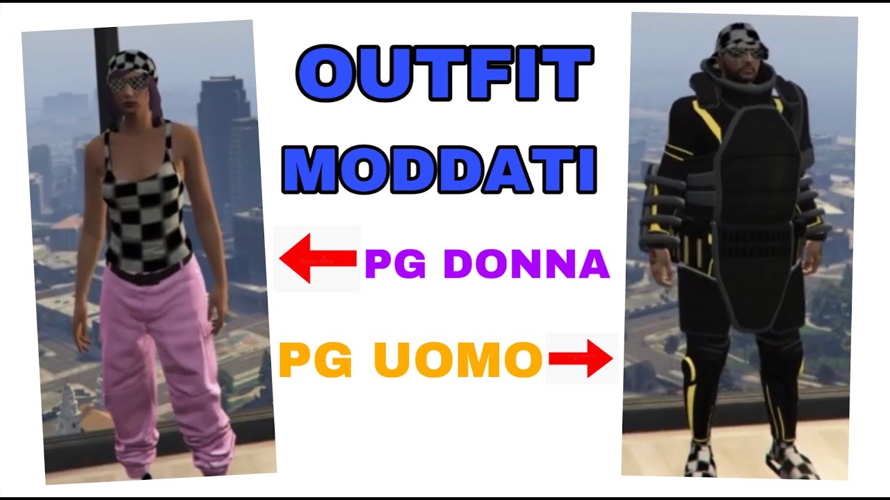 gta online outfit moddati pg donna / pg uomo W/luigi 893 - YouTube