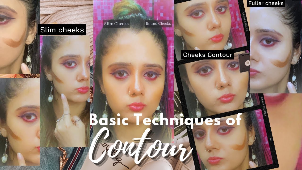 How To Contour Your Cheeks || Round Face v/s Oval Face || #contour # ...