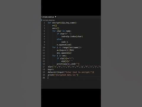 Encrypt messages using python. #cryptography #blockchain #python - YouTube