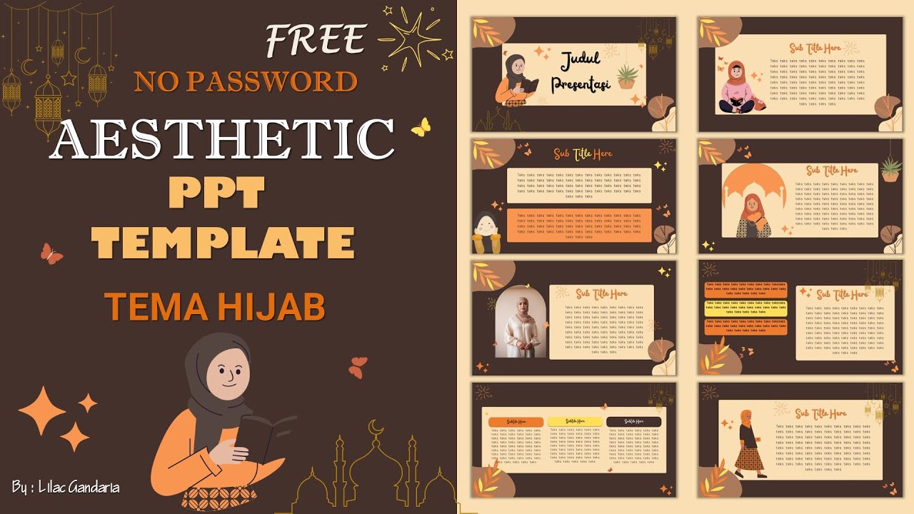 PPT HIJAB Theme | CANVA Element | FREE | 21 | Link Canva - YouTube