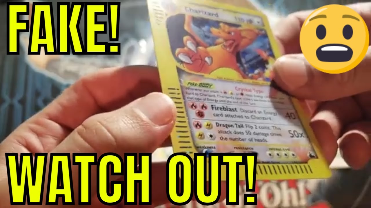 FAKE Pokemon Skyridge Crystal Charizard #146/144 COUNTERFEIT! How to ...