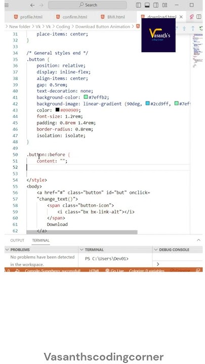 Download Button Animation Using Html Css A User Friendly Guide Html Csstutorial Css Youtube