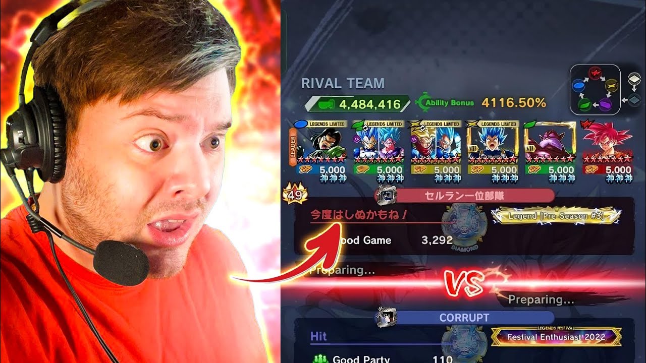 (Dragon Ball Legends) I FACED @Goresh IN PVP MATCH AND IT WENT UHH ...