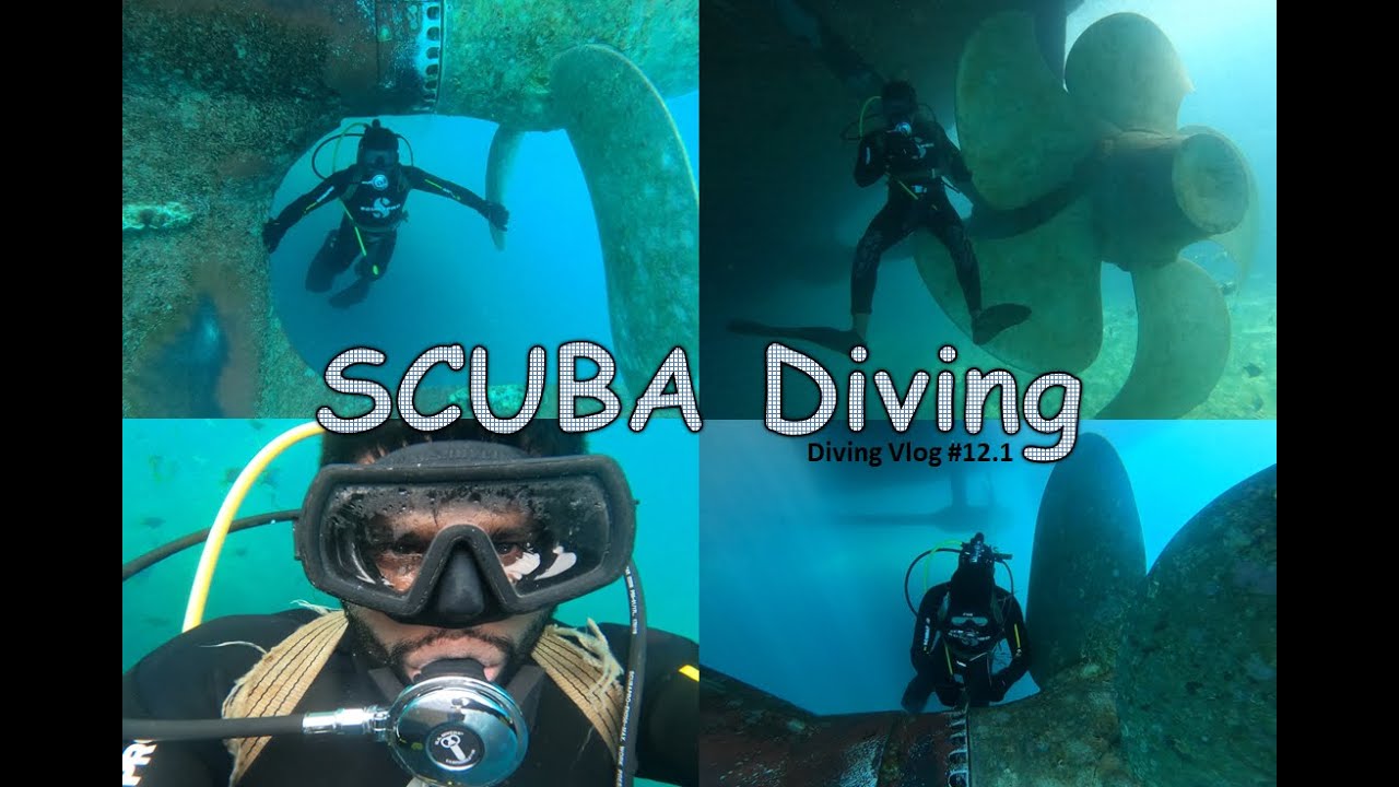 SCUBA Diving I Diver working underwater I Underwater ship maintenance ...