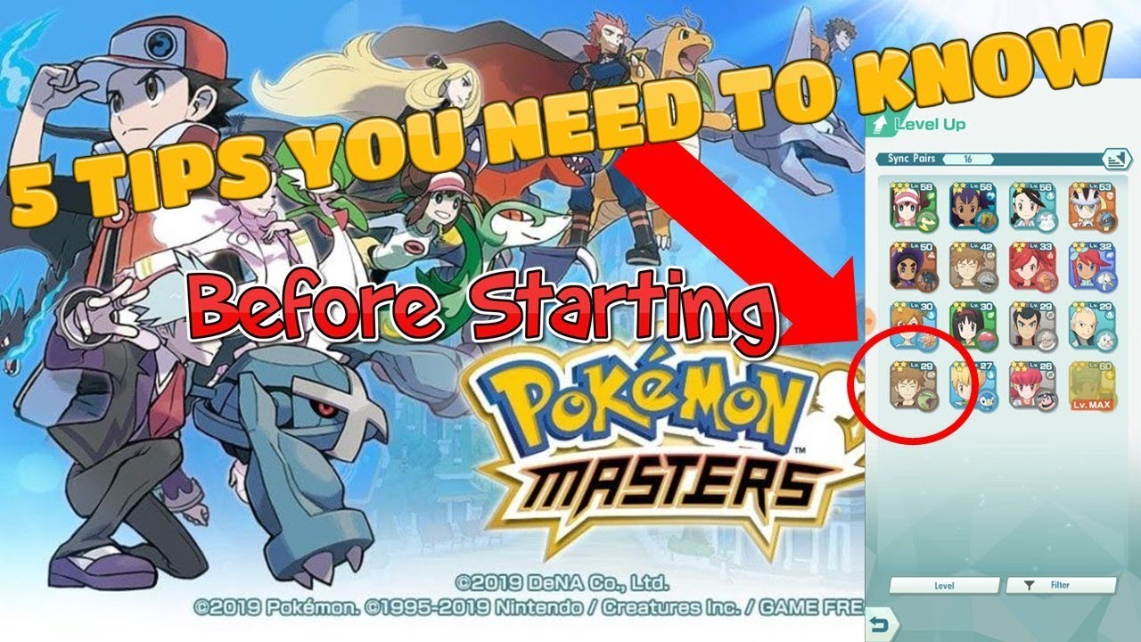Pokemon Masters TOP 5 TIPS You NEED TO KNOW BEFORE STARTING! - YouTube