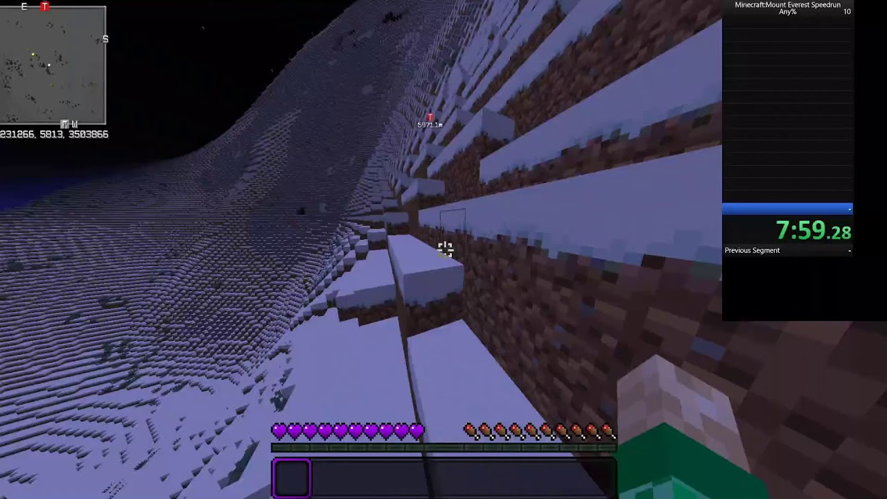 Climbing Mt. Everest in Minecraft as fast as i can so thats cool - YouTube