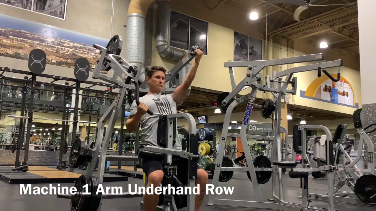 Machine Underhand One Arm Row - YouTube