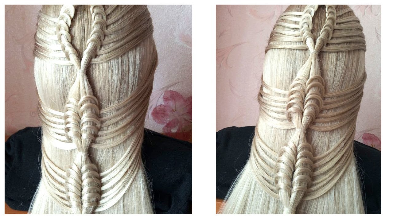Easy Knotted Loop Braid | Cute open hairstyle for summer | Tuto ...