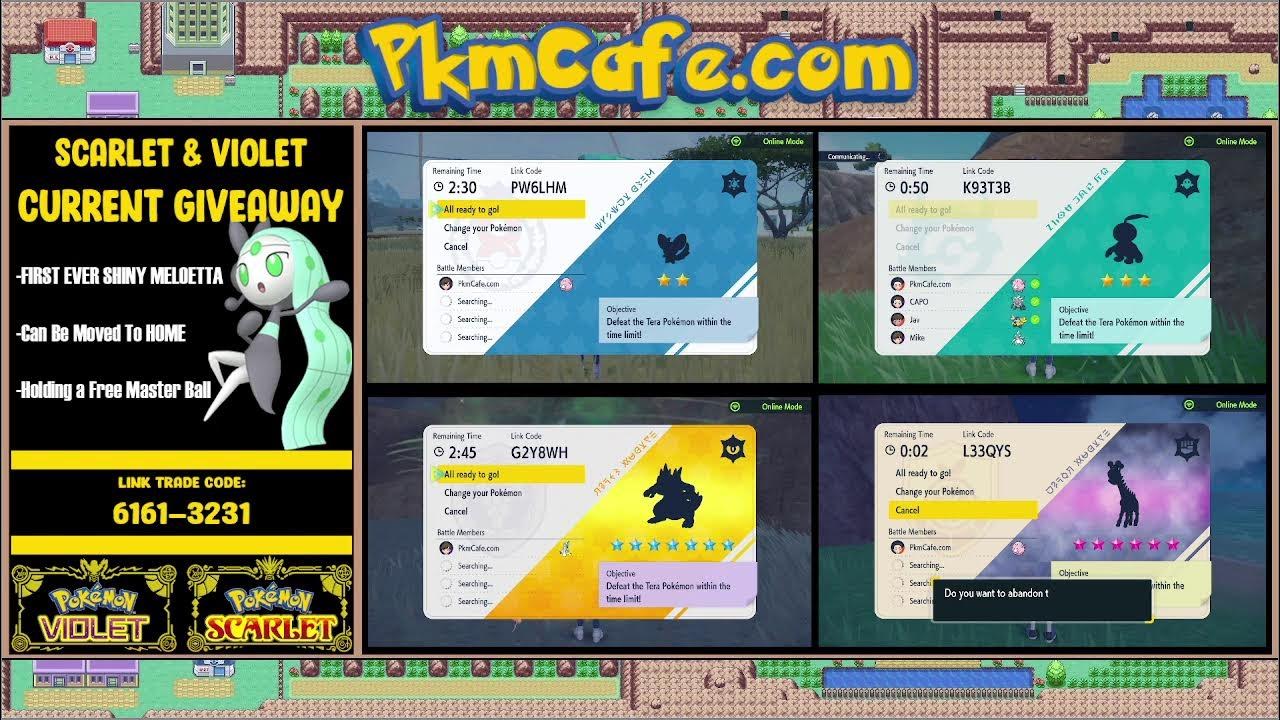 FREE SHINY POKEMON SCARLET & VIOLET TERA RAIDS! | SHINY MELOETTA GIVEAWAY | HERBA FARM | PkmCafe ...