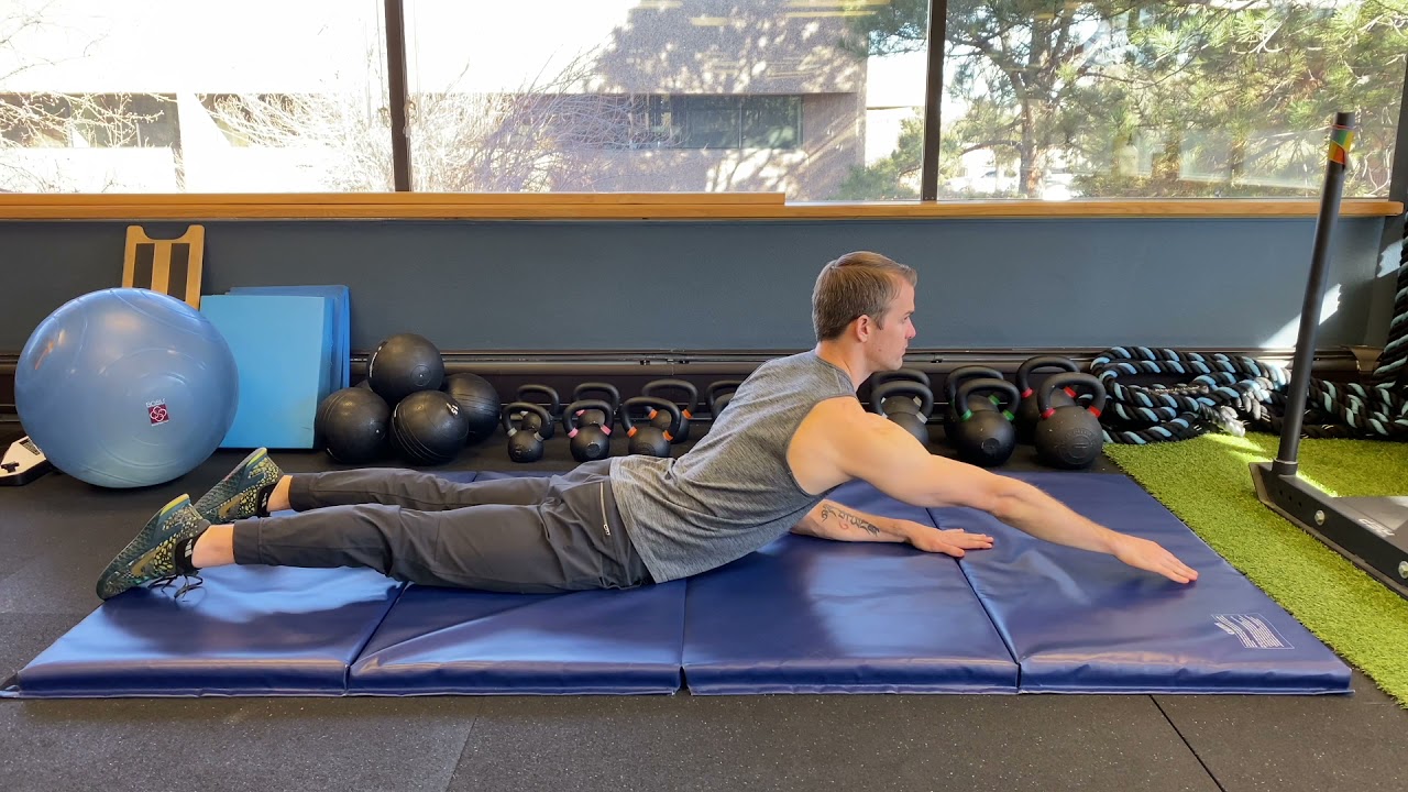 Sphinx Position Alternating Reach - YouTube