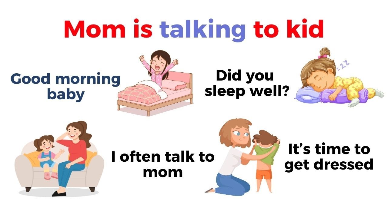 Mom is talking to the kid | Spoken English for kids | Daily use English ...