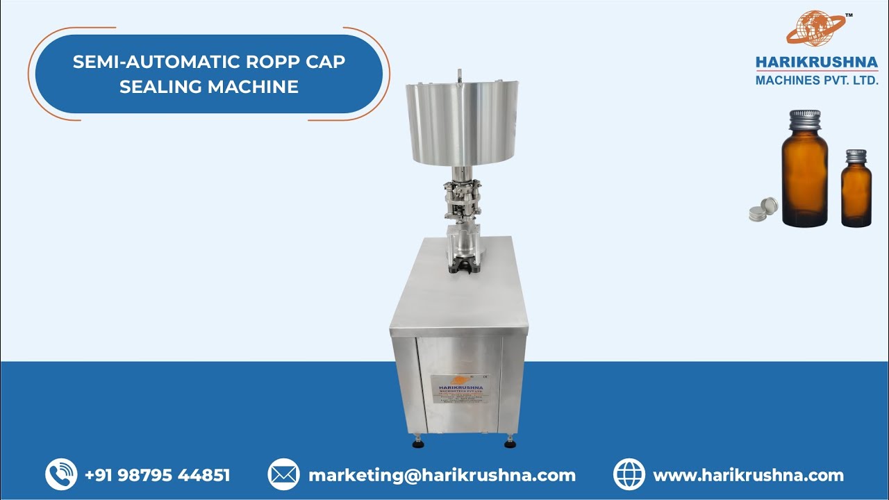SEMI-AUTOMATIC SINGLE HEAD ROPP CAPPING MACHINE - YouTube