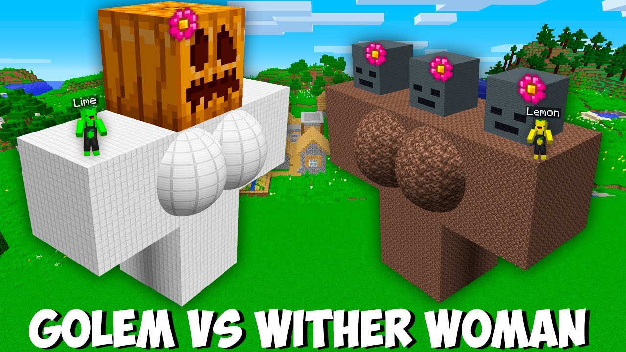 What if I SPAWN BIGGEST GOLEM WOMAN vs WITHER WOMAN OF 1000 BLOCKS in ...