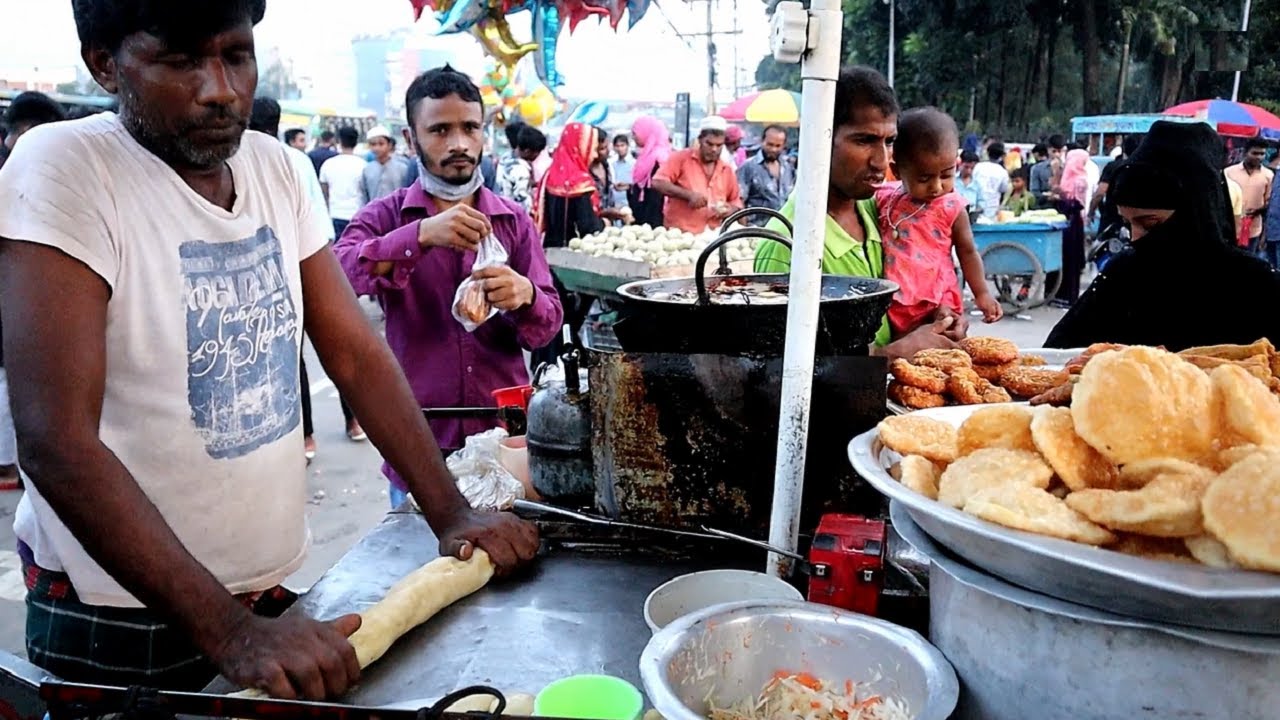Best Hard Working Man Manage Everything Selling Singara, Puri, Chicken ...