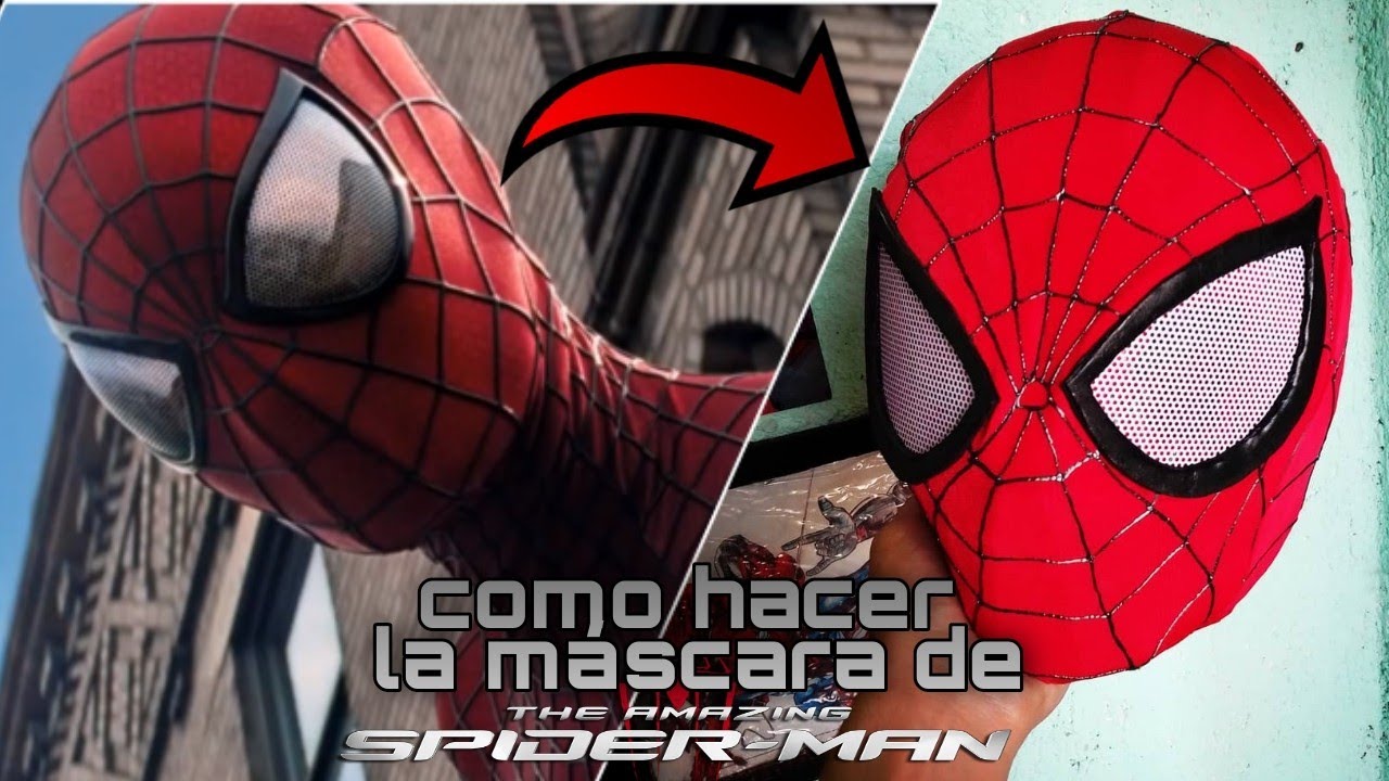 como hacer la mascara de TASM 2\how to make the amazing spiderman 2 ...