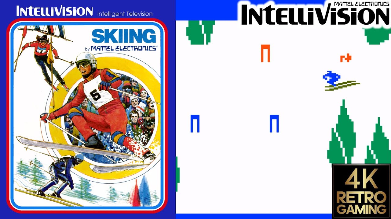 Skiing Intellivision 4k Gameplay - YouTube