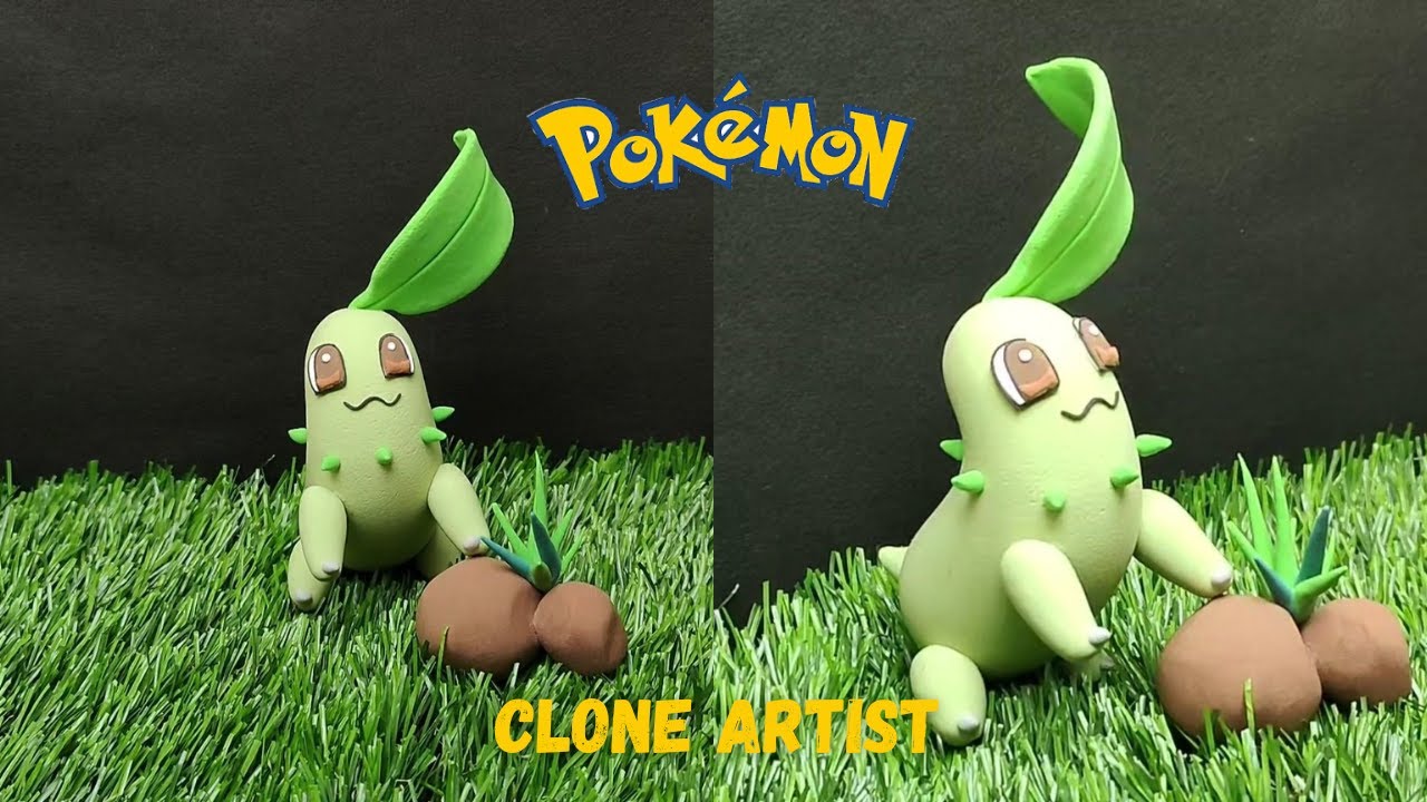 Pokemon Clay Art || Chikorita Cross Type Pokemon || Air Dry Clay or ...