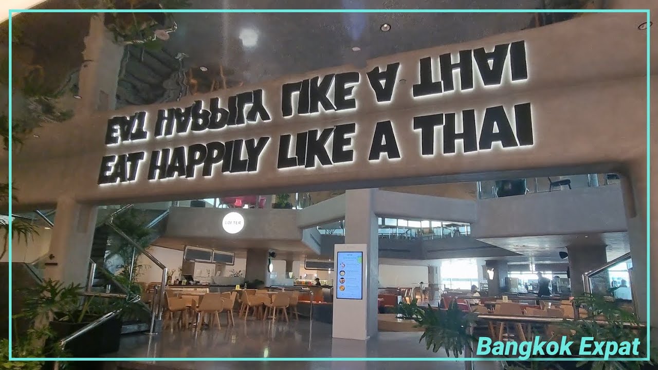 Lofter Food Court Central Chidlom - Good Thai Food with a view - YouTube