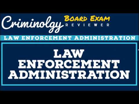 LAW ENFORCEMENT ADMINISTRATION (Brief Overview) [Audio Reviewer] - YouTube