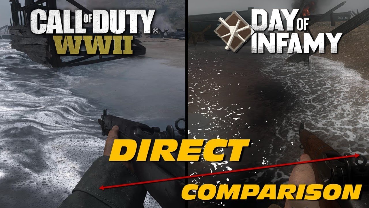 Call of Duty: WWII vs Day of Infamy | Graphic Comparison - YouTube