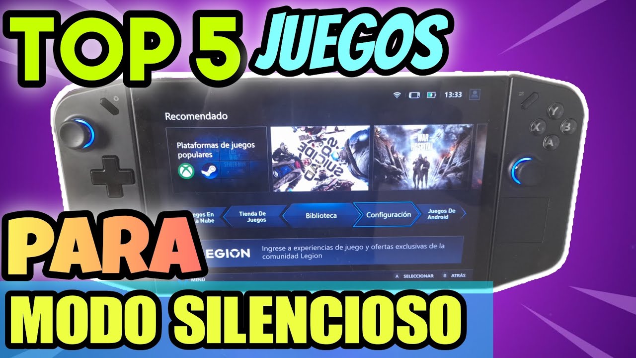 Legion go - Top 5 juegos para modo silencioso - YouTube