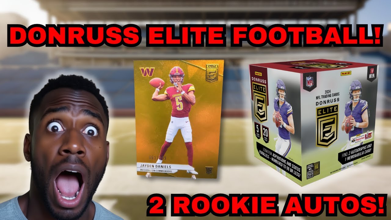 2024 DONRUSS ELITE FOOTBALL HOBBY BOX REVIEW! 2 ROOKIE AUTOS! - YouTube