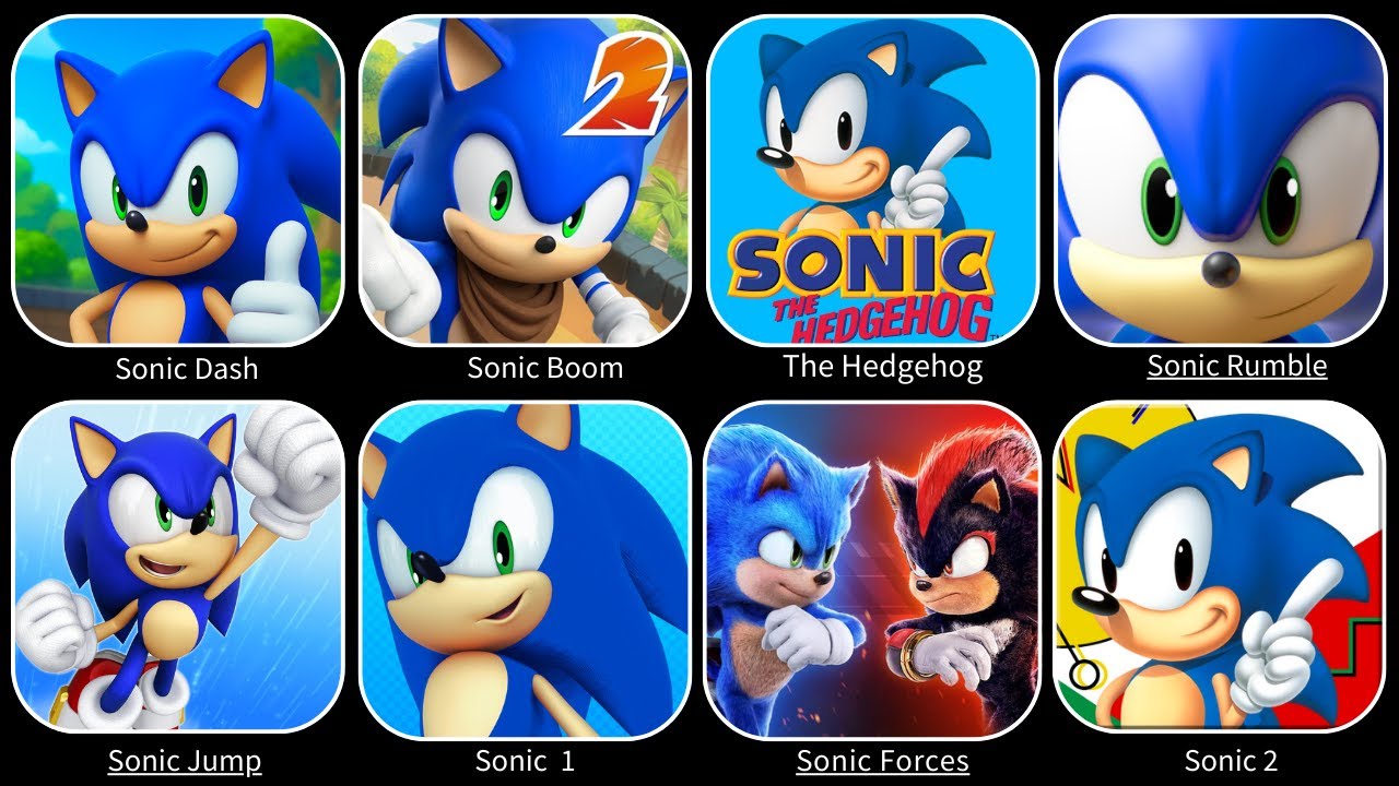 Sonic the Hedgehog, Sonic Forces, Sonic Dash, Sonic Jump, Sonic Runners ...