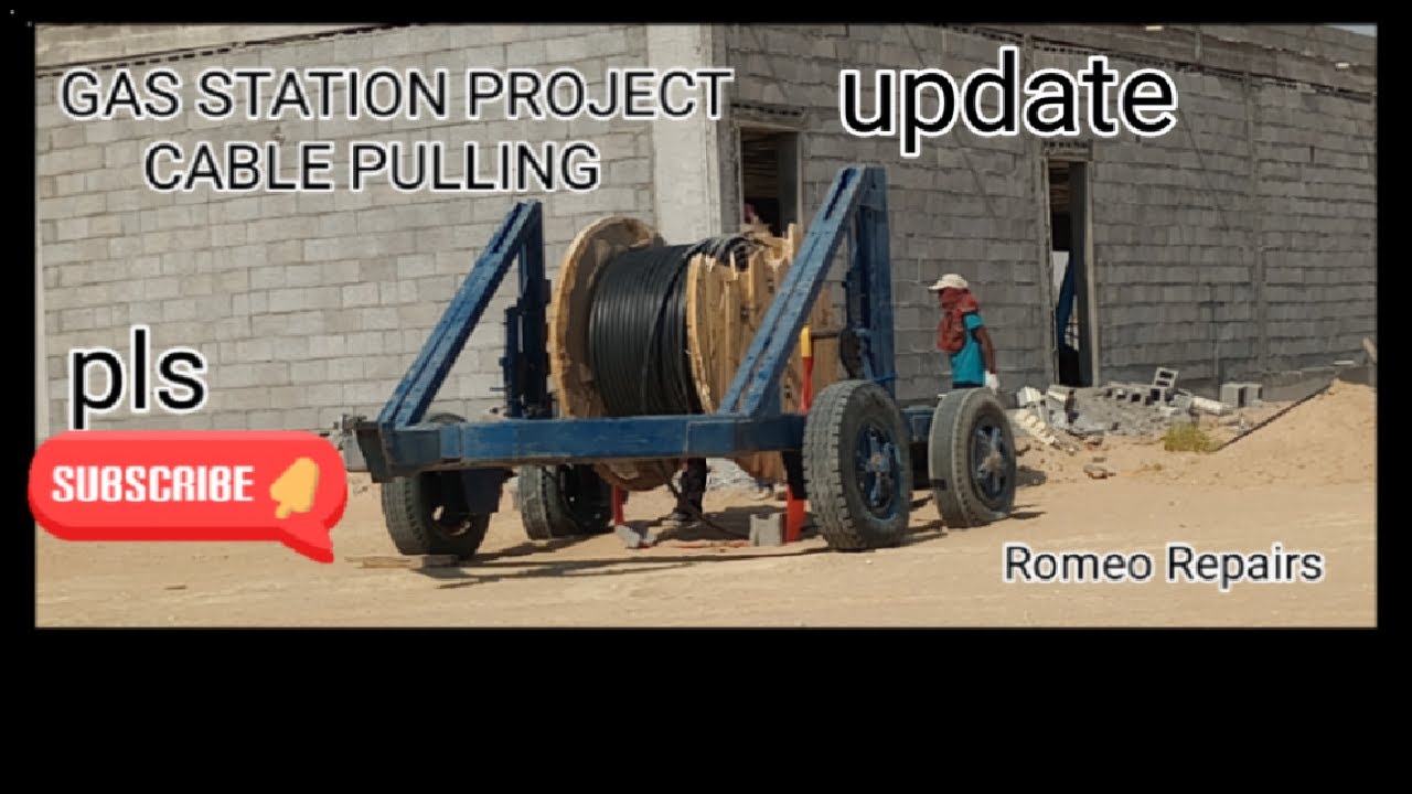 GAS STATION CABLE PULLING UPDATE - YouTube