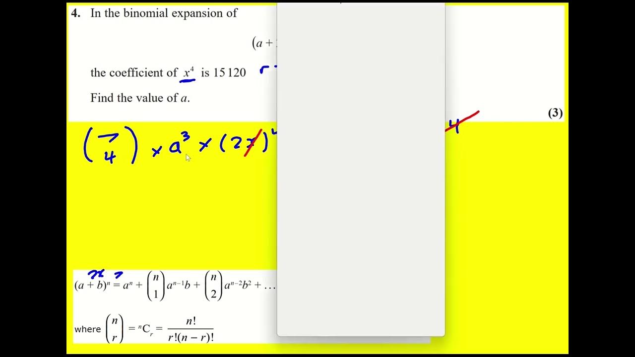 AL Edexcel Oct 2020 paper 2 pure q4 (Maths A Level) - YouTube