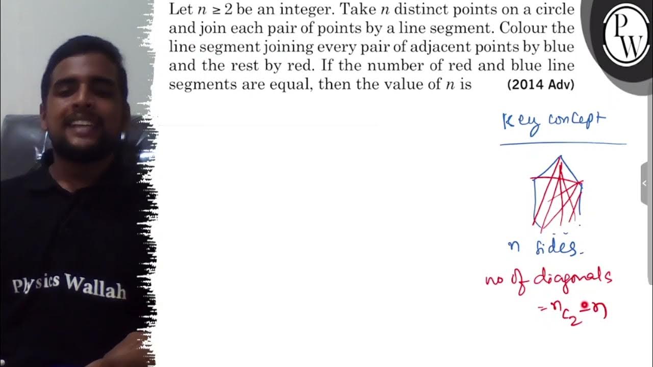 Let n ≥ 2 be an integer. Take n distinct points on a circle and join each pair of points by a ...