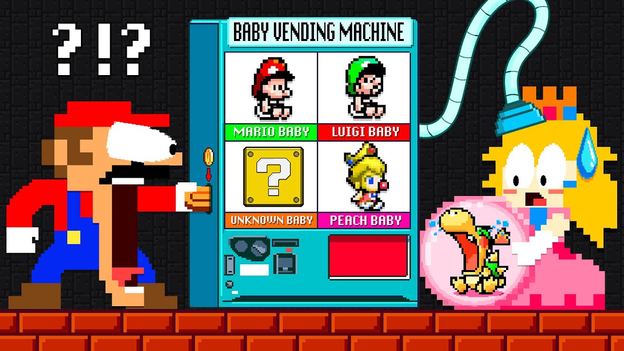 Super Mario: Mario Odyssey and Peach Pregnant Picking New Baby in ...