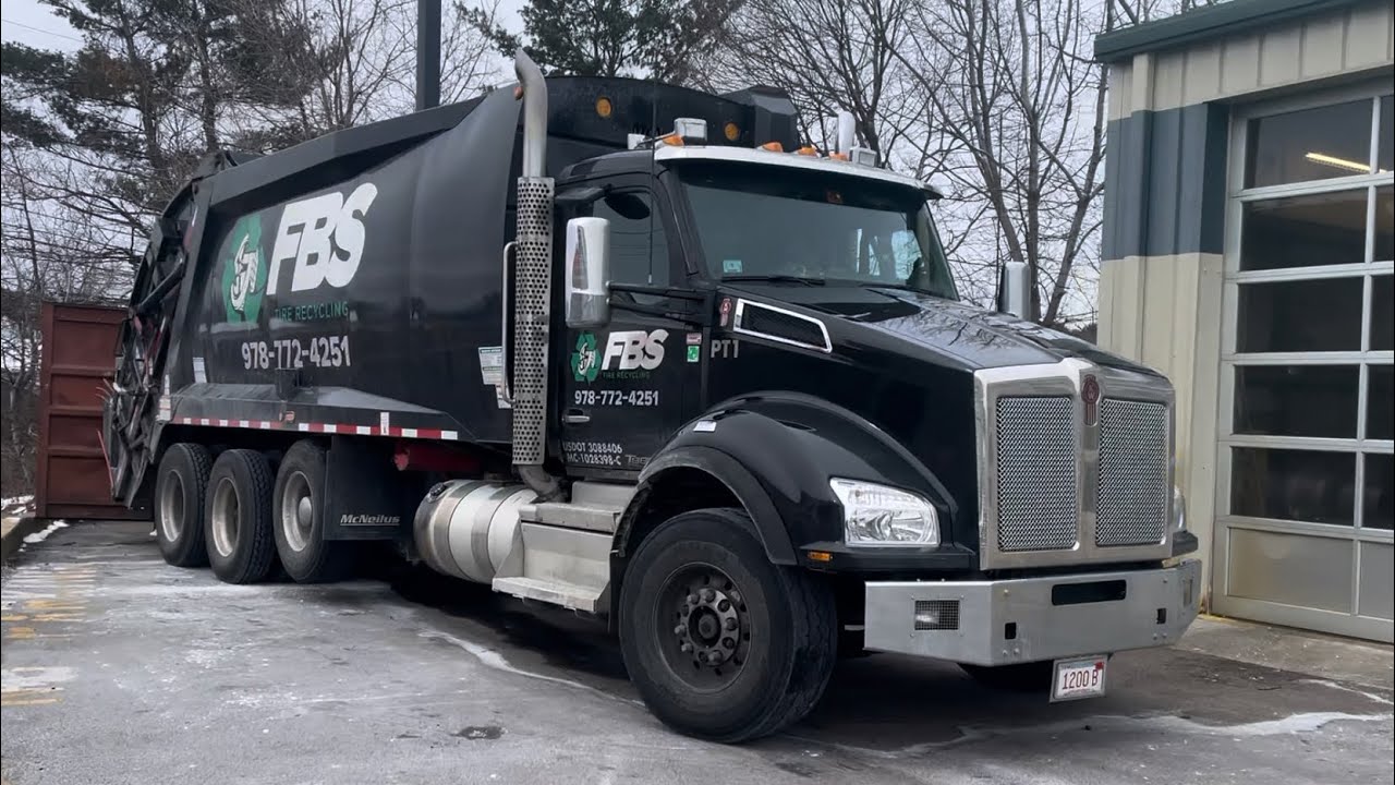 FBS Tire Recycling PT1~ Kenworth T880 McNeilus Rear Loader - YouTube