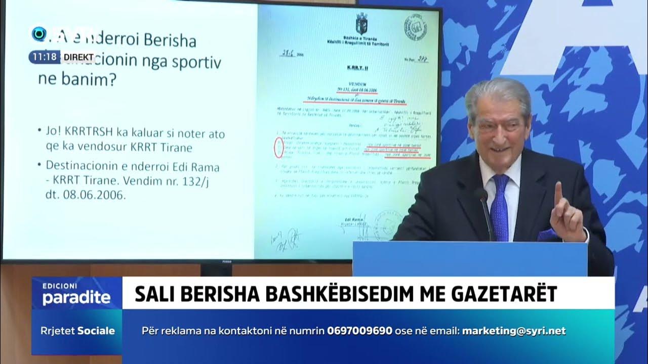 Kryetari i PD, Sali Berisha në konferencën e përjavshme me gazetarët ... Kryetari i PD, Sali Berisha në konferencën e përjavshme me gazetarët ...