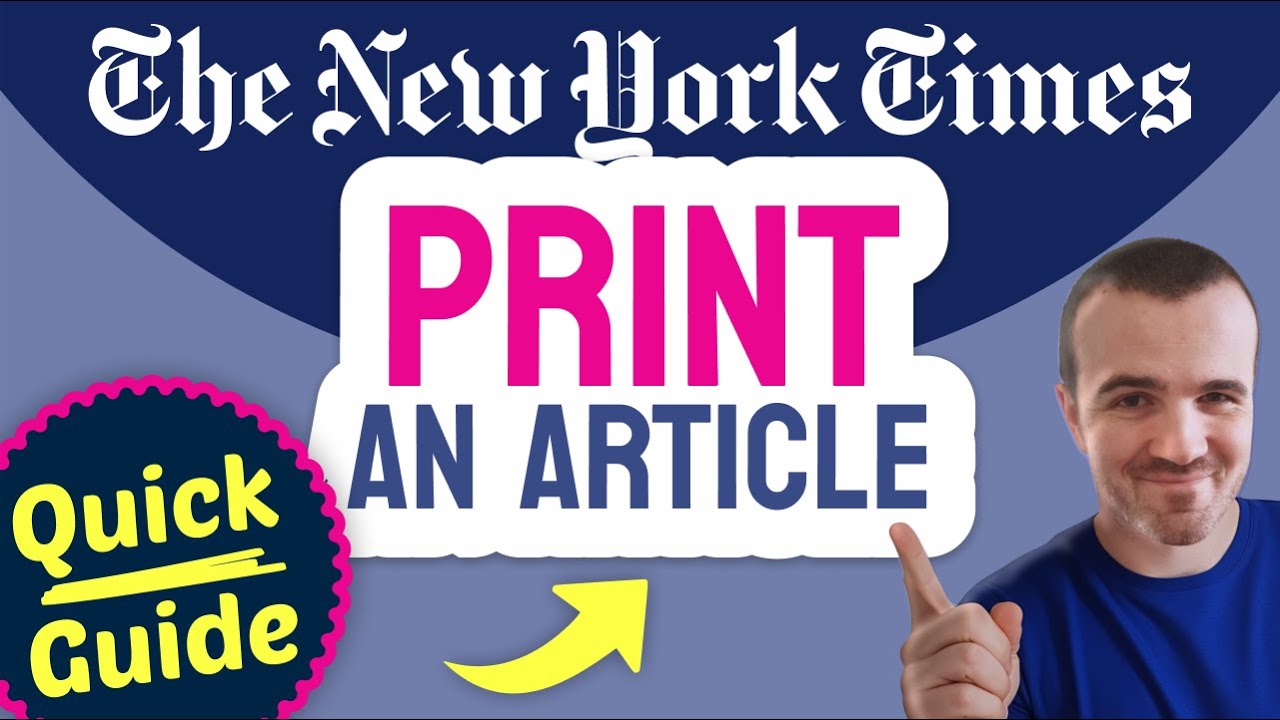 How to PRINT a New York Times Article (Step by Step) 2025 - YouTube