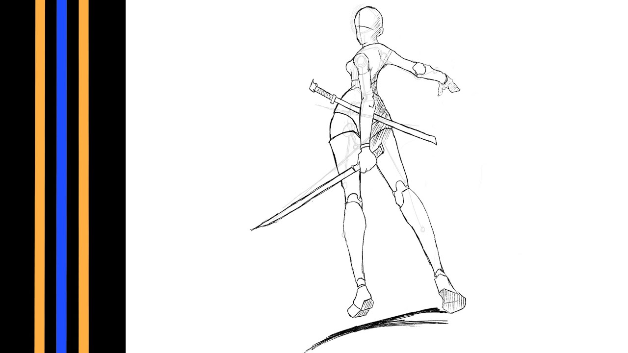 Static pose sketch - YouTube