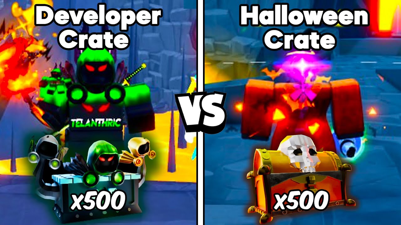 DEVELOPER CRATE vs HALLOWEEN CRATE 😎 I GOT 2 GODLY 😳 - Toilet Tower Defense - YouTube
