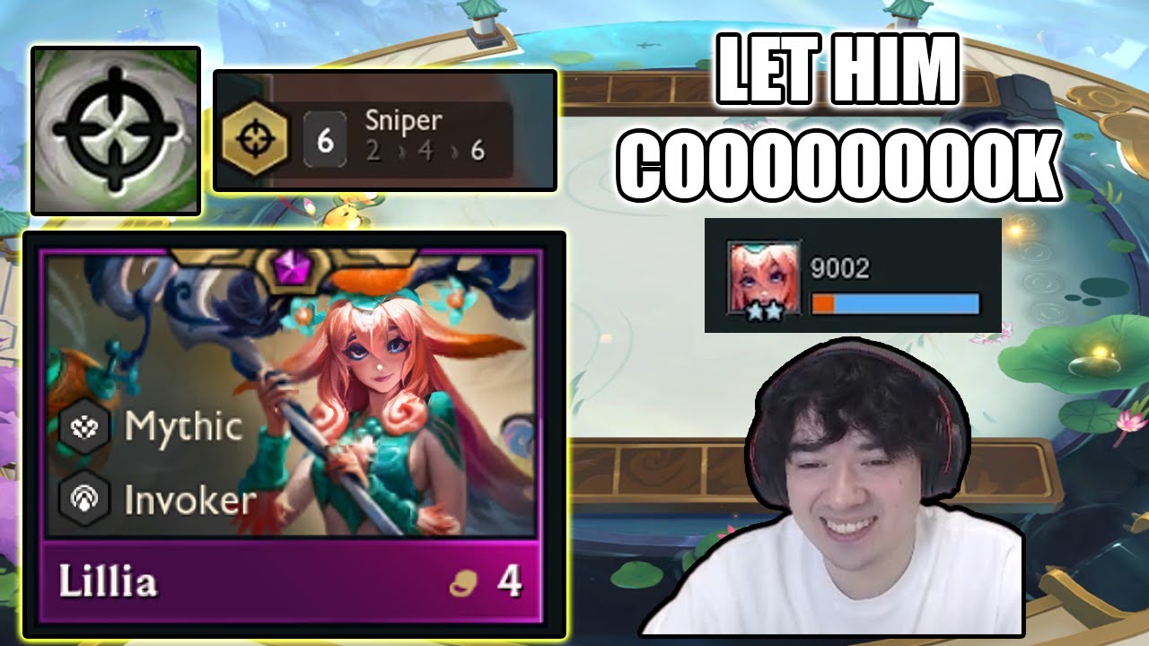 I played 6 backline units with only two frontline. 6 Sniper Lilia has ...